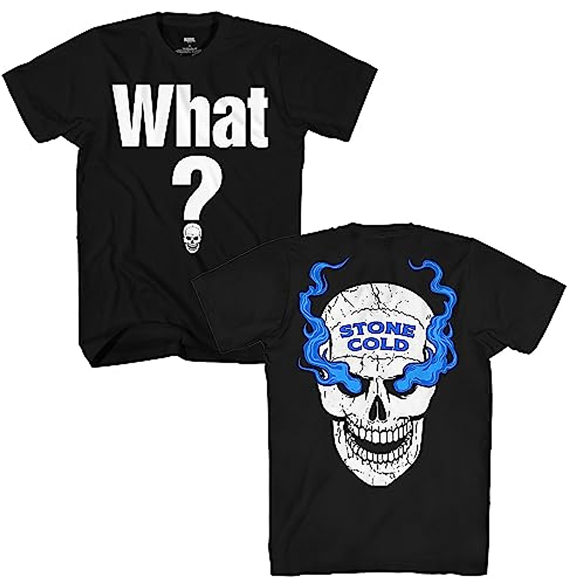 WWE Stone Cold Steve Austin What? Wrestling Adult T-Shirt(XL, What)