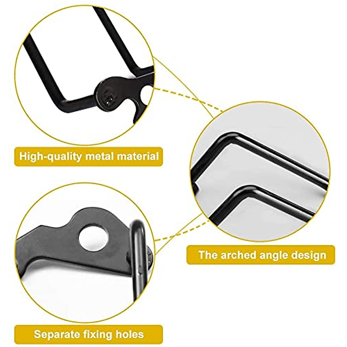 Set of 2 Rear Derailleur Protectors Bicycle Rear Derailleur Protection Bar Iron Protective Films for Bicycle Mountain Bikes Road Bikes Folding Bikes Black