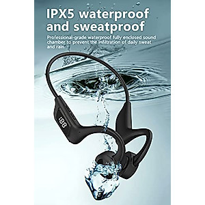 Pink Open Ear Headphones Wireless Bluetooth Air Conduction Earbuds for Running Workout Cycling Over The Ear Headphones Waterproof IPX5 Earphones for iPhone Android Gym Ear Phones Built-in Mic