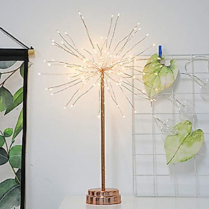 TQNSSM Remote Control LED Copper Wire Fireworks Lights for Home Outdoor Garden Courtyard Wedding Decoration(Warm White)