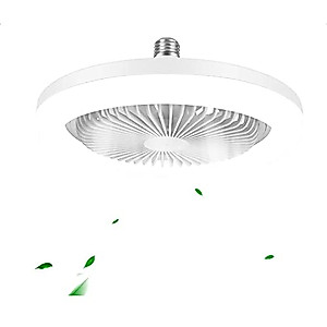 Gosuguu Modern Ceiling Fan with Lights- Enclosed Low Profile Fan Light Hidden Electric Quiet Fan with LED Light for Bedroom, Kitchen, Living Room W