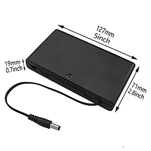 ZZLZX 1PC Male Connector 8-Cell Battery Box Socket Connector, 8x1.5V 12V DC Battery Holder Case Box Male Connector with Wired ON/Off Switch