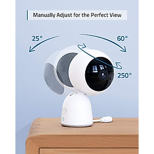 eufy Baby Video and Audio Baby Monitor, 720p Resolution, Large 5” Display, 2-Way Audio, Night Vision, Lullaby Player, 1000 ft Range, Ideal for New Moms, Manual Pan & Tilt
