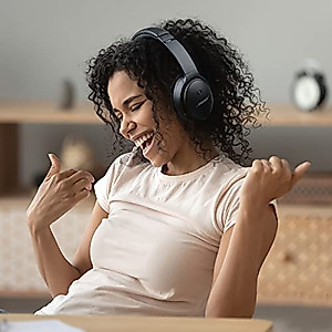 Earpads for Bose QuietComfort 45 QC45 QC35 ii QC35 Professional Headphones Ear Cushions Replacement Ear Pads Padding with Noise Cancelling Lambskin Leather Memory Foam Black