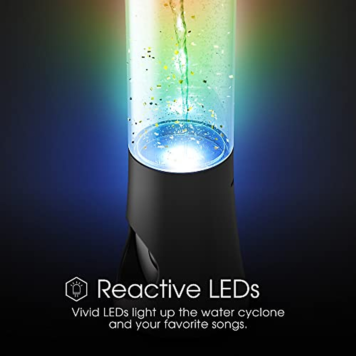 ART+SOUND Vortex Tornado TWS Bluetooth Speaker, 7 LED Light Show, Portable Speaker, Tornado Feature, Connect 2 Speakers at a Time, Bass Boosted, Home and Outdoor Speaker, Rechargeable Speaker