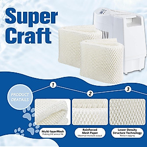 Funmit MAF2 Humidifier Wick Filter (2 Pack) Replacement Compatible with Essick Air AIRCare MoistAIR MA0800, MA0600, MA0601 and Kenmore 15408, 17006, 29706, 29988 Series Humidifiers