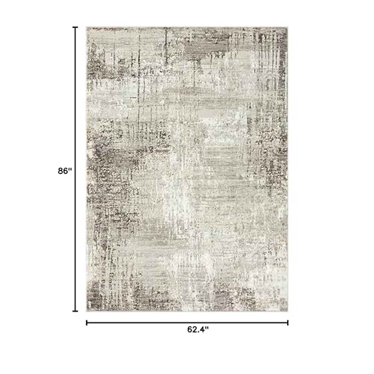 LUXE WEAVERS Modern Abstract Indoor Beige 5x7 Area Rug