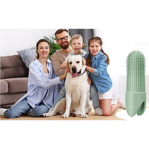 WallaSababa - Dog Toothbrush 4-Pack, 360º Dog Tooth Brushing Kit, Cat & Dog Finger Toothbrush for Small & Large Pets, Dog Teeth Cleaning Kit, Dental Care for Pets, Dog Toothpaste Not Included