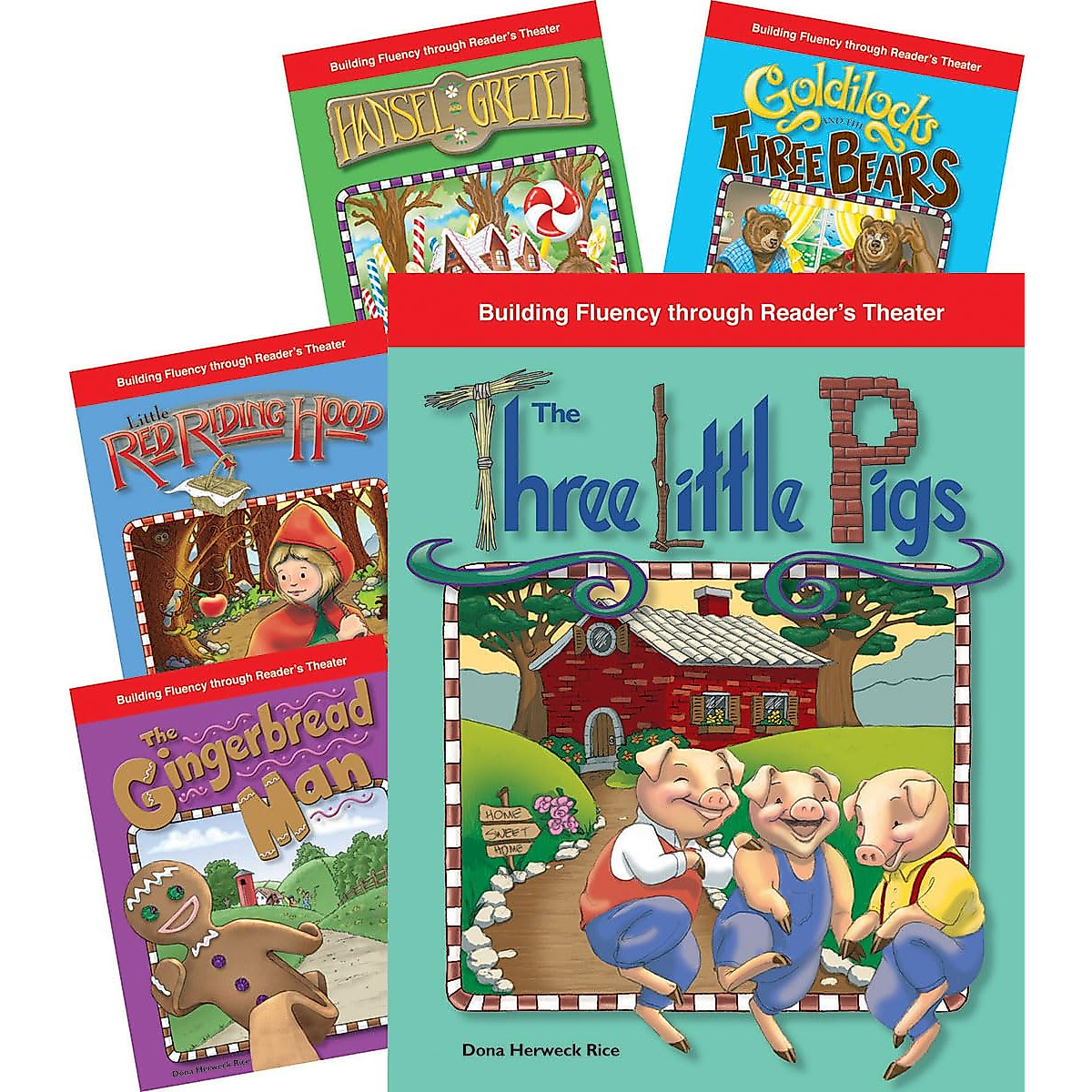 Teacher Created Materials - Reader's Theater: Fairy Tales - 5 Book Set - Grades K-1 - Guided Reading Level A - I