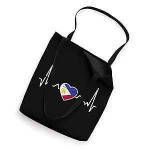 Philippines Heartbeat Flag Philippine Proud Filipino Tote Bag