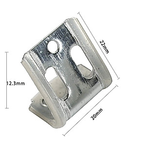 50pcs 5 Holes Thick Couch Spring Clips, Upholstery Clips for Furniture Spring Clips, Ek Clips, S Clips Zig Zag Spring Clip, Sofa Chair Spring Repair