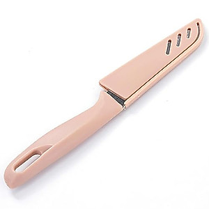 WISELADY Fruit Knives with Comfortable Handle, Paring Knife, Small Kitchen Knife with Sharp Blade, Paring Knife for Cutting and Preparing Fruit and Vegetables (Pink)