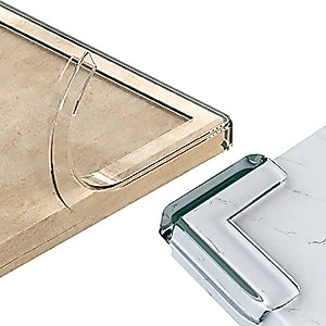 Baby proofing Corner Guards,Clear Edge Protector Strip with Upgraded Pre-Taped Strong Adhesive,for Sharp Corners of Cabinets, Tables, Drawers (19.6ft Edge + 8 Corners)