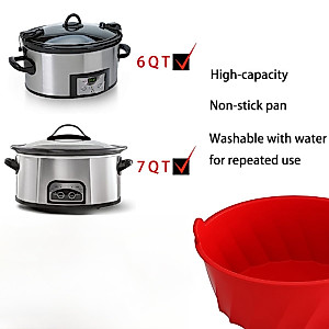 Leakproof & Reusable Slow Cooker Liners - Fits 6&7 Quart Round Crock-Pot - Dishwasher Safe Cooking Liner for Easy Cleanup