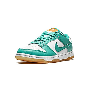 Nike Womens W Dunk Low DV2190 100 - Size 9W, White/Turquoise-orange, 9