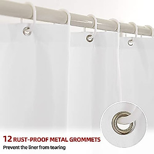 YI & ZE Ombre Pink Shower Curtain Sets for Bathroom Accessories Fabric Polyester Waterproof Modern Shower Curtain Liner with 12 Hooks W72xL72