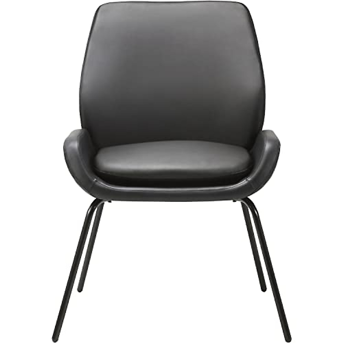 Lorell U Shaped Guest Chair, Black