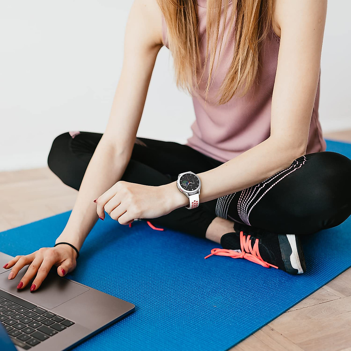 NAHAI 3 Pack Compatible with Samsung Galaxy Watch Active 2 Bands 40mm 44mm/ Active/Galaxy Watch 3 Band 41mm/Watch 4, Galaxy Watch 42mm Band, Soft Silicone Replacement Wristband for Women Men, Small