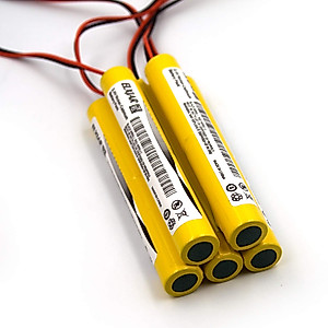 elxjar (5-Pack) 2.4V 800mAh Ni-CD Battery Pack Replacement for Exit Sign Emergency Light GP-2800-RD 2800RD GP-2600-RD GP-2600RD, EXR LED EL M6, EXR EL M6