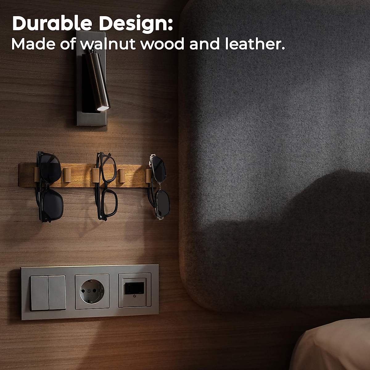 Spaceneat Sunglasses Holder for Wall - Keep Your Eyewear Safe - Sunglass Organizer Storage, Eyeglass Holder Stand, Sun Glasses Organizer Display Rack - Sunglass Holder for Multiple Glasses, 5 Slots