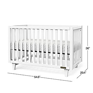 Child Craft Tremont 2 Piece Baby Nursery Set with 4 in 1 Convertible Crib and Changing Table Dresser (Matte White)