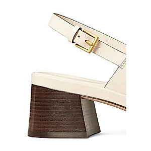 Tory Burch Eleanor Heeled Sandal 55 mm New Ivory 9 M