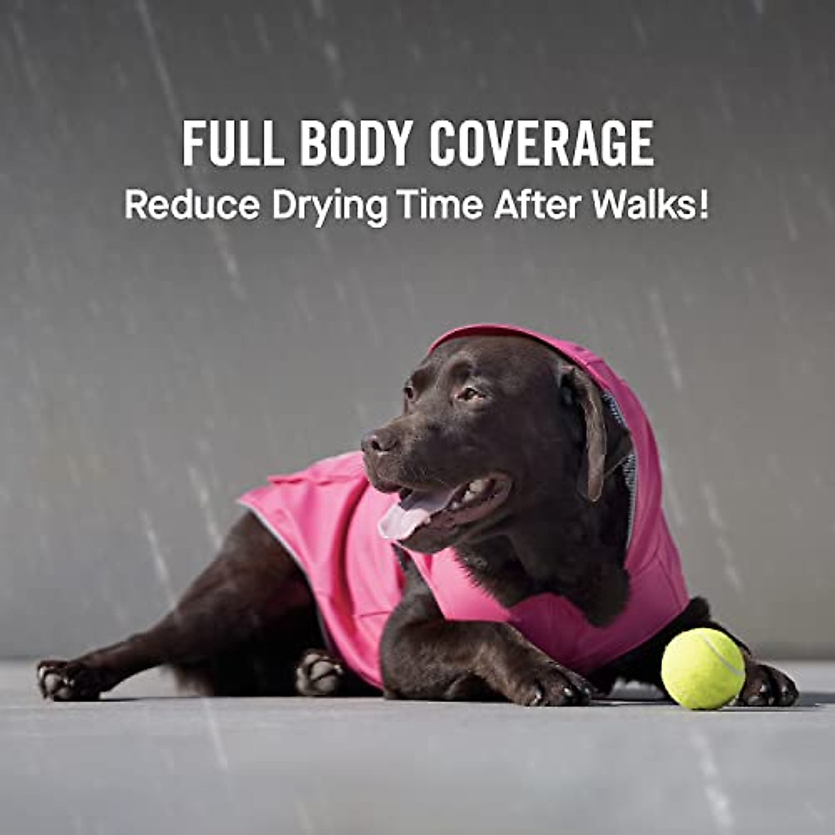 Canada Pooch Torrential Tracker Dog Rain Jacket - Easy On, Adjustable Full Body Coverage, Waterproof, Functional Pockets, Reflective Trim Rain Coat for Dogs, Great for Dogs