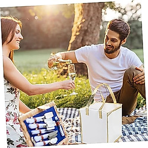 SOLUSTRE Insulated Bag insulated bag cloth insulated reusable grocery bags disposable cooler large cooler bag cooler bags insulated cooler bag food carrier Fresh food bag