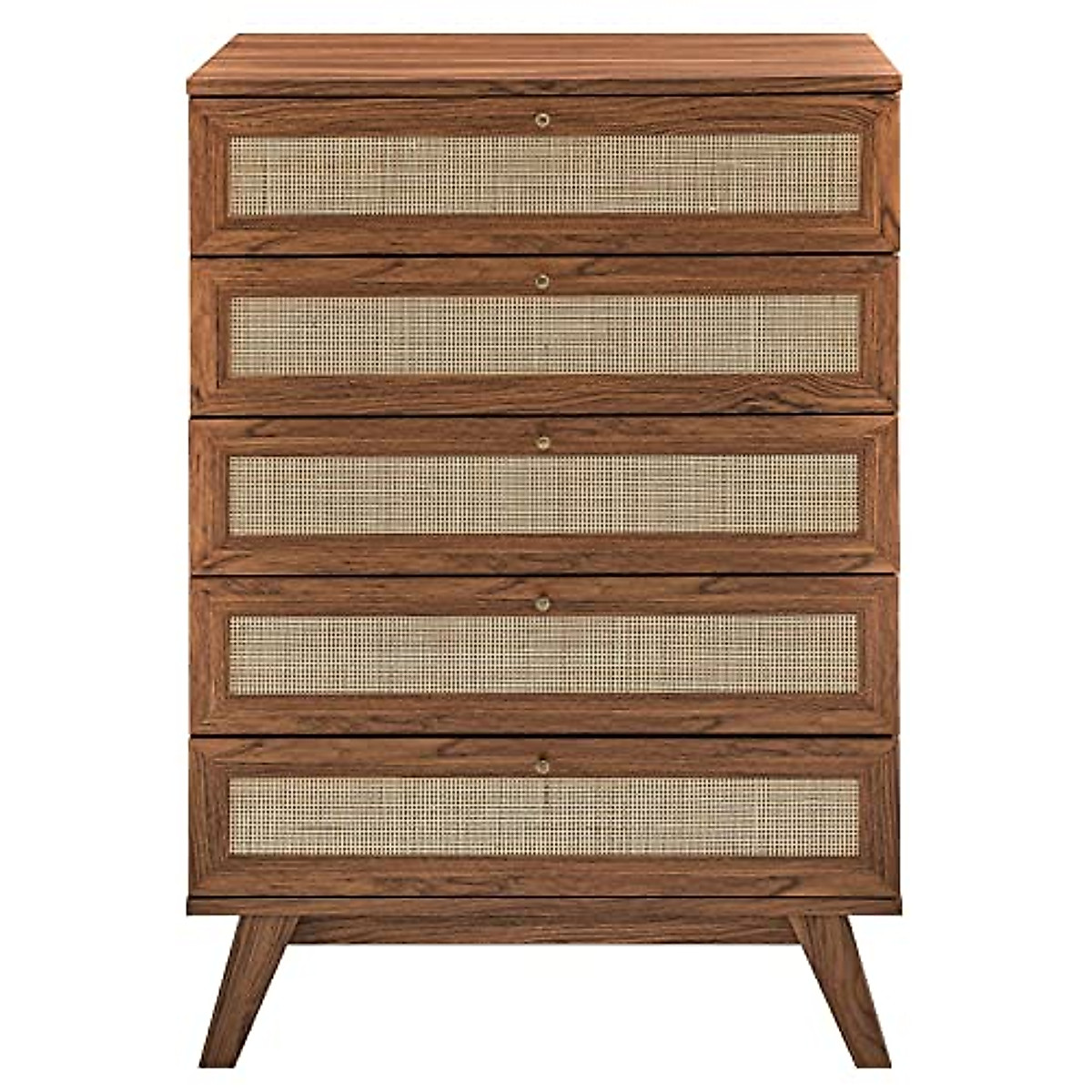 Modway Soma 5 Chest of Drawers in Walnut, 31 x 18.5 x 44.5