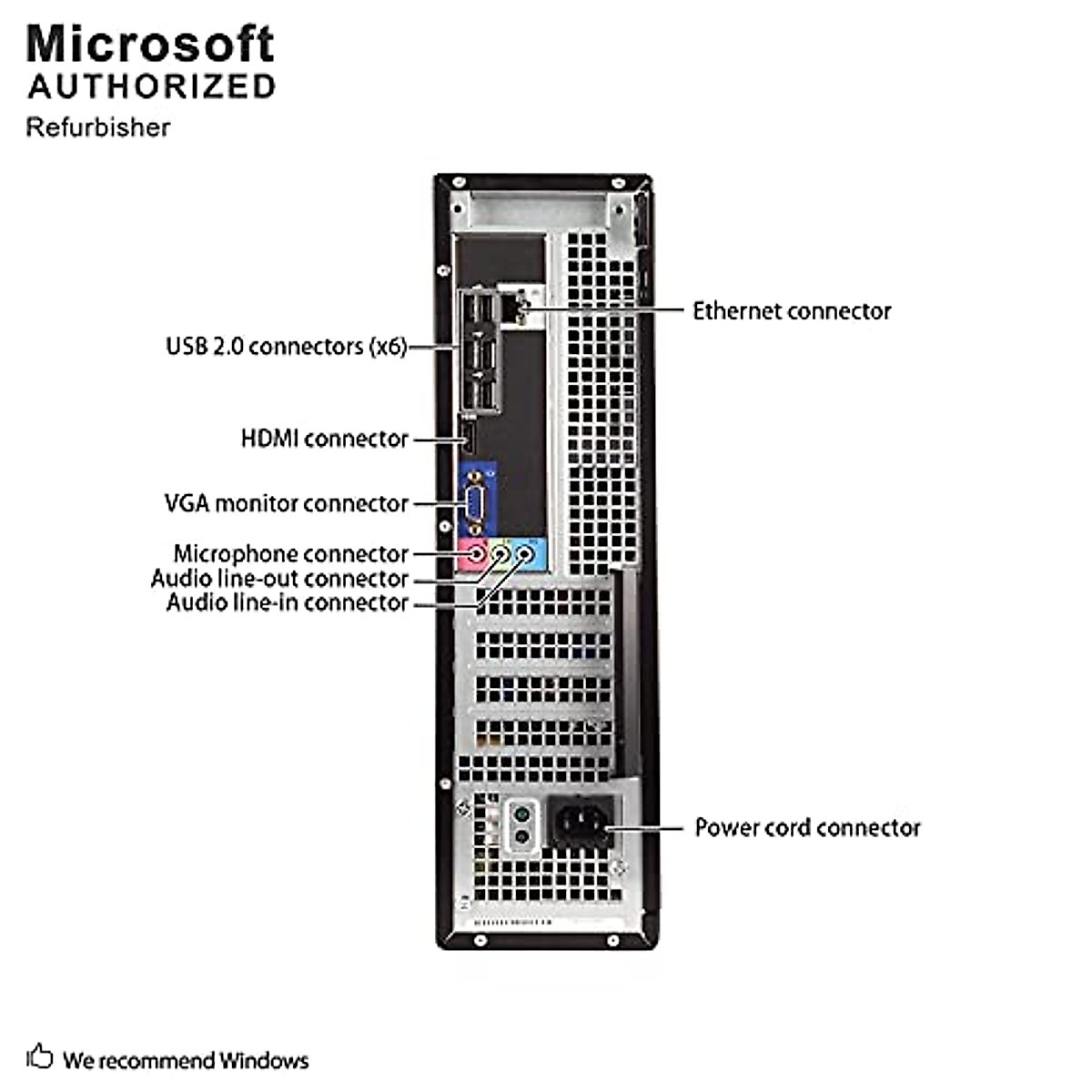 DELL Desktop Computer 3010 Intel Core i3-3220 3.30GHz 4GB DDR3 Ram 250GB Hard Drive DVD Windows 10 Pro (Renewed)']