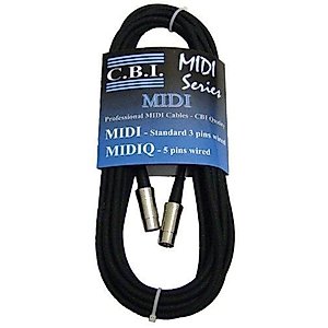 CBI 5-Pin Din Connector Professional MIDI Cable with 3 Pins Wired, 20 Feet