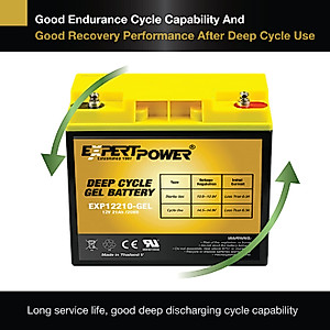 ExpertPower 12V 21AH Gel Deep Cycle lead acid Battery