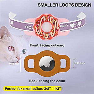 WHALEZON Airtag Cat Collar Holder, Small Air Tag Dog Collar Holder Compatible with Apple Tag, Anti-Lost Pet Tracker Case Fit on Puppy Collars 3/8" 1/2'' 5/8"