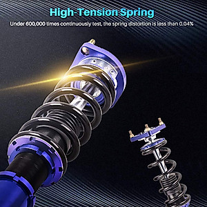 maXpeedingrods Coilovers for Ford Mustang 1994-2004, 4pcs Complete Assemblies Coilovers Suspension KIt, Coil Struts Shock Absorber Adjustable Height Lowering Kit by 1-3”, Blue