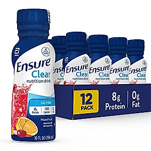 Ensure Clear Mixed Fruit Nutrition Drink, Fat Free, 12 Pack