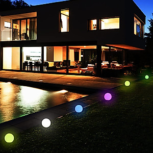 Solar Garden Lights RGB Landscape Pathway Walkway Lights Outdoor Solar Landscape Path Lights,Operated Hanging Waterproof String Light with Remote, Christmas Decoration Lights for Home Holiday Patio