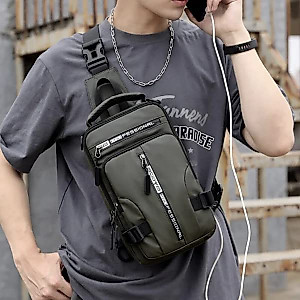 Anti-theft Waterproof Crossbody Bag,Multifunctional Waterproof Large Capacity Fashion Leisure Men's Backpack (Blue)