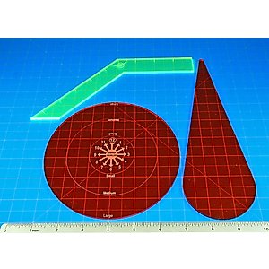 LITKO Template Set | Compatible with Savage Worlds | Blast | Cone | Turn | Explosion | Area Effect (Template Set)