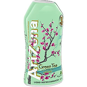 AriZona Zero Calorie Liquid Water Enhancer - Green Tea with Ginseng & Honey (1.62 fl oz Bottle, 12 per Pack)