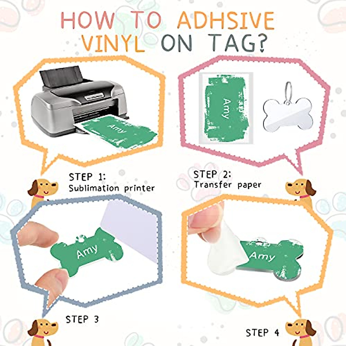 24 Pieces Blank Acrylic Dog Tag Bone-Shaped Acrylic Dog ID Tags with 24 Pieces Key Chain Rings for DIY Dogs and Cats Pet Name Number Tags Crafts Decorations, 1.49 x 1 Inch