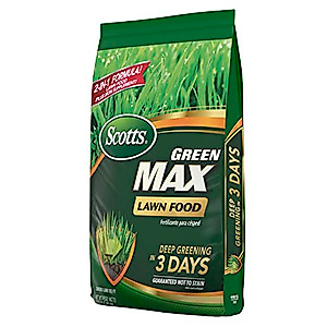 Scotts Green Max Lawn Food, Lawn Fertilizer Plus Iron Supplement for Greener Grass, 5,000 sq. ft., 16.67 lbs.