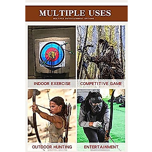 BZTANG Honor Archery Recurve Takedown Bow and Arrow Set 40lbs for Youth Adult Beginners Training Practice Wooden Straight Bow Longbow Kit