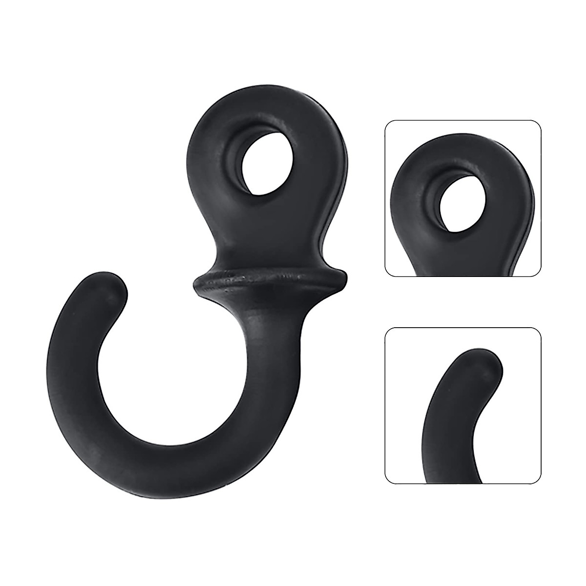 4PCS Archery String Stabilizer Monkey Tail Type Rubber Compound Bow String Damper Shock Absorber Bowstring Accessory(Black)