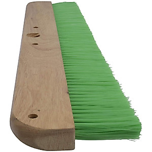 MARSHALLTOWN Wood Backed Concrete Broom, Green Nylon Bristles, 36 Inch, Fine Finish, Made in USA, 6561