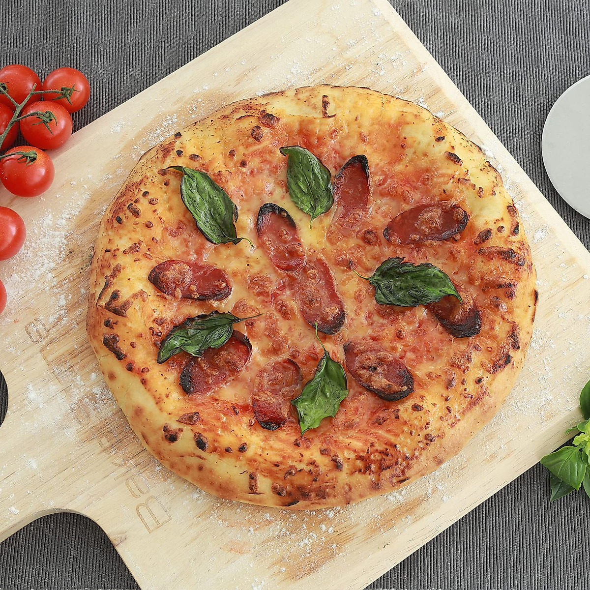 BakerStone Pizza Peel Kit Set of 3, Wood Pizza Paddle, Stainless Steel Pizza Peel and Pizza Turning Peel Turner