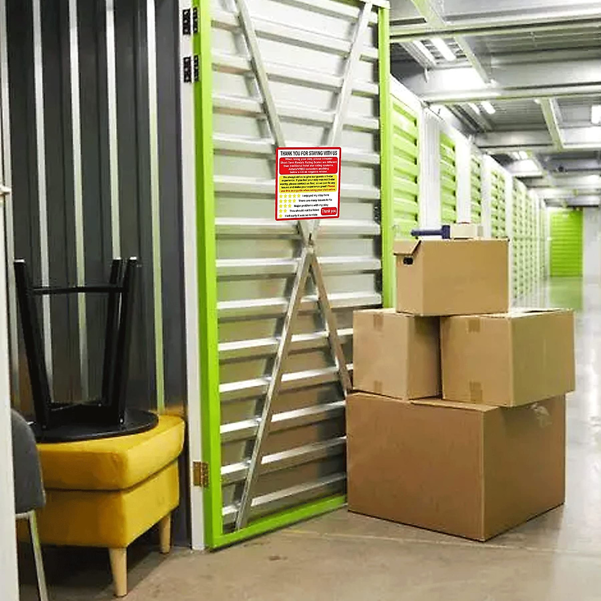 Short Term Rentals 5 Star Rating Explanation Magnets 5 x 5 Inch Short Term Rentals Rating Review Magnets - 5 Star Review Magnet for Short Term Rental Business 2 Pcs