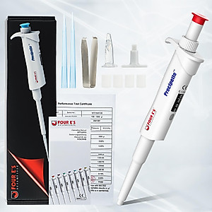 4E's USA Pipette - 100-1000μl Micropipette, Adjustable Volume Pipette with Autoclavable Lower Portion, Universal Tip Cone Single Channel Pipettes, Laboratory ISO 8655 Calibrated Pipettor