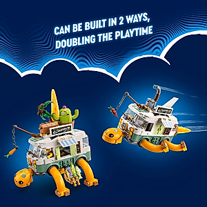 LEGO DREAMZzz Mrs. Castillo’s Turtle Van 71456, 2 in 1 Building Toy and Vehicle Playset with Party Mode or Flying Submarine Mode, Makes a Great Gift Idea for 7 Year Old Kids, Boys, and Girls