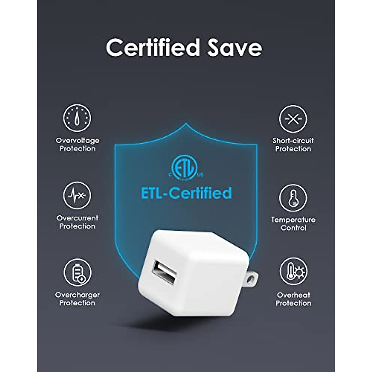 BRASAG iPhone Charger [MFi Certified] USB Wall Charger Travel Plug with 6ft Charging Cord 2-Pack USB to Lightning Cable Fast Charging for iPhone 14/13/12/11/SE/XR/8/8Plus/7/6/5/SE