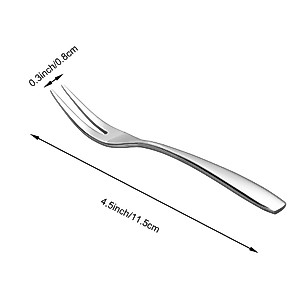 IMEEA Mini Cocktail Forks Appetizer Forks 18/8 Stainless Steel Fruit Forks Dessert Forks Tasting Forks, 4.5-inch